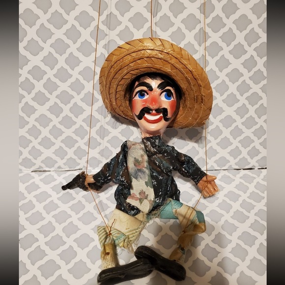 Other | Vintage Mexican Folk Art String Puppet | Poshmark